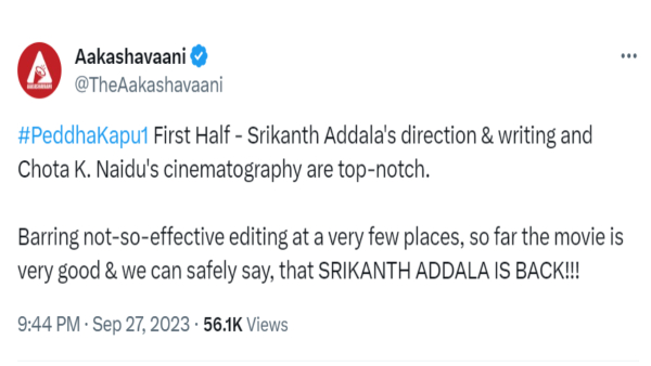 Peddha Kapu 1 First Review: Virat Karrna's Debut Action Drama By Srikanth Addala Gets Positive ...