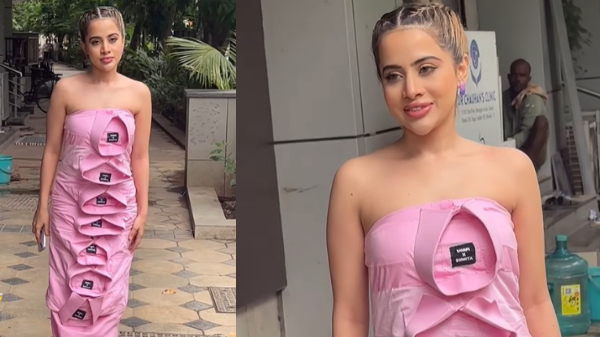 Urfi Javed Steps Out In Bizarre Multiple-Pink Shirts Outfit; Netizens ...