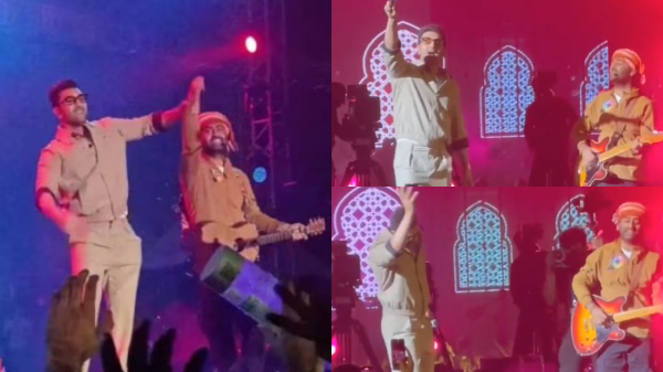 Ranbir Kapoor Bows Down To Arijit Singh At His Concert; Grooves To Channa Mereya | VIRAL VIDEO ...