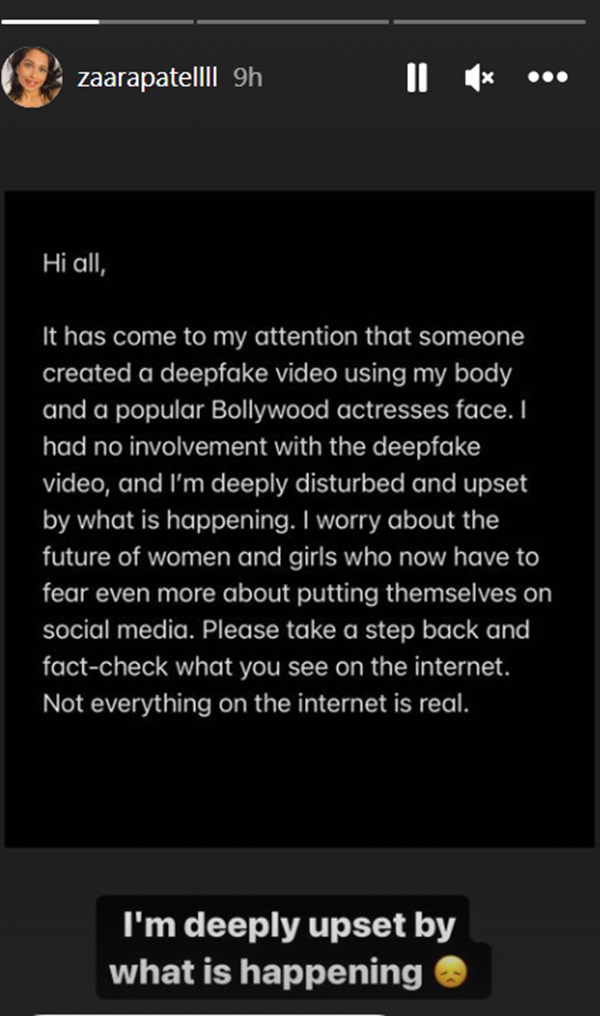 Zara Patel Whose Video Was Used In Rashmika Mandanna’s DeepFake BREAKS ...