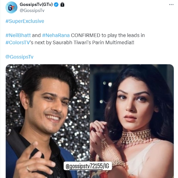 Neil Bhatt New Heroine Name Revealed | Neil Bhatt To Romance Ankit ...