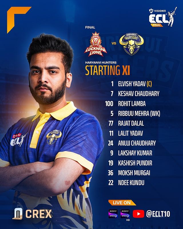 ECL Final LIVE Score Updates: Elvish Yadav (Haryana Hunters) Vs Anurag ...