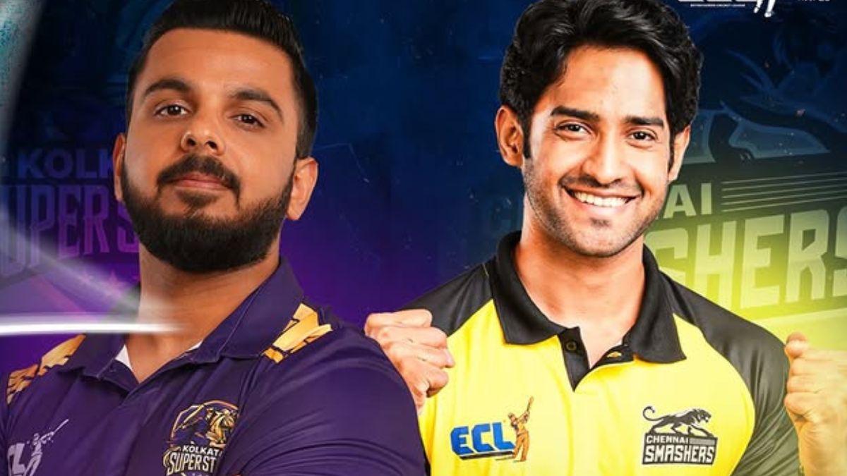 ECL 2025 LIVE Score Chennai Smashers Vs Kolkata Superstars Match Highlights: Pushkar Raj vs ...