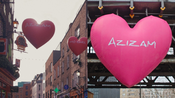 Ed Sheeran Launches “Azizam” with a Global Giant Heart Balloon ...