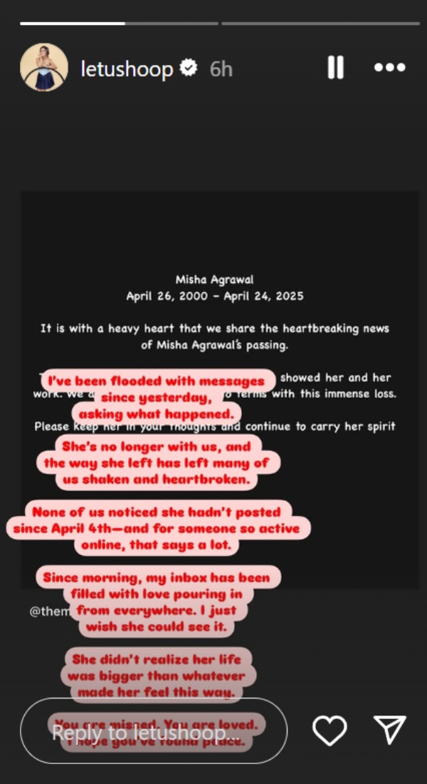 Misha Agrawal (Agarwal) Death: Did She Commit Suicide? | Content Creator Misha Agrawal ...