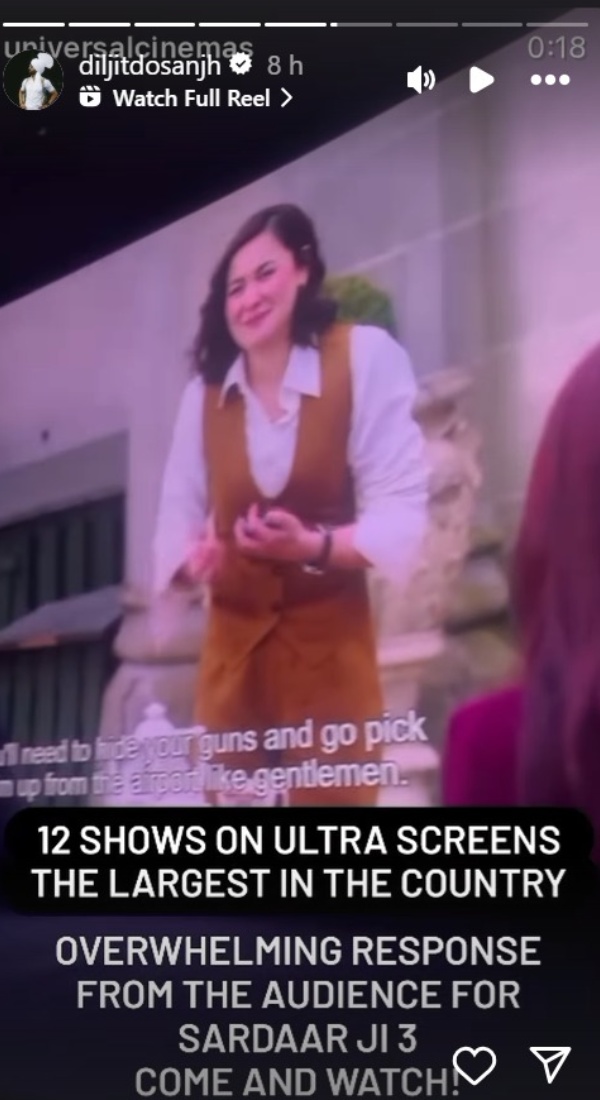 Sardar Ji 3 Controversy: Amid Backlash, Diljit Dosanjh Shares Theatre ...