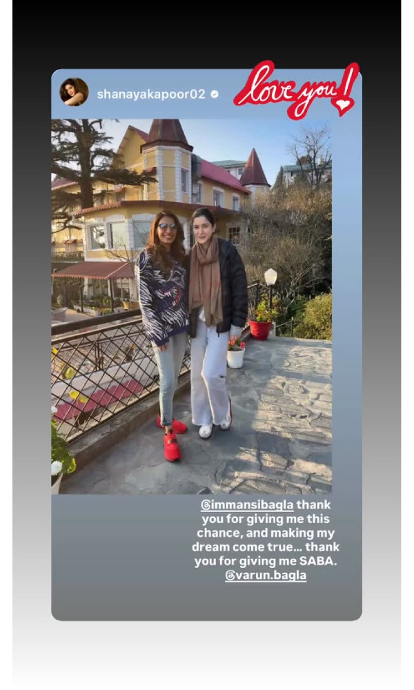 Aankhon Ki Gustaakhiyan: Shanaya Kapoor Shares Candid Still With ...