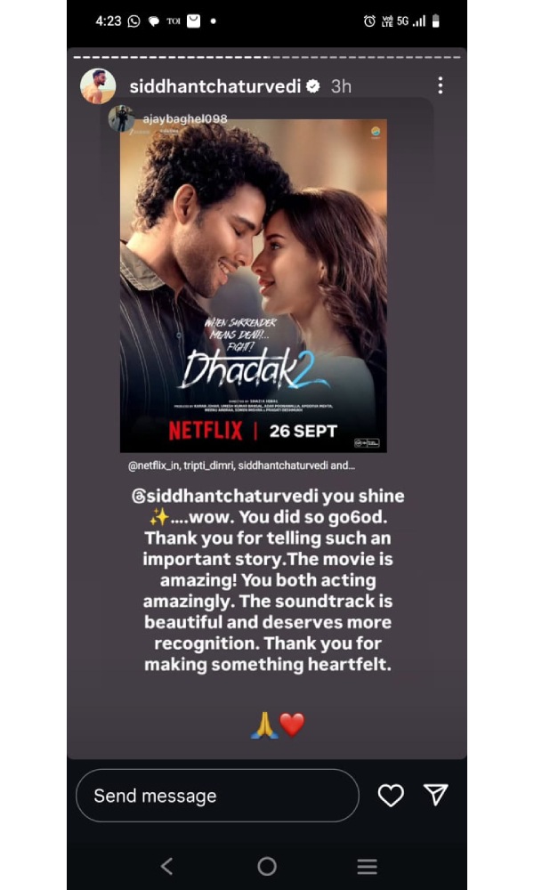 Dhadak 2 On Netflix: Netizens Laud Siddhant Chaturvedi’s Stellar Performance In Triptii Dimri ...