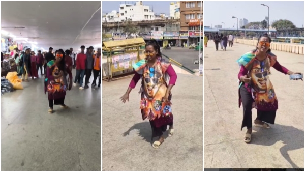 ಬೆಂಗಳೂರಿನ ಮೆಜೆಸ್ಟಿಕ್‌ ಬಸ್‌ ಸ್ಟ್ಯಾಂಡ್‌ನಲ್ಲಿ ಲೇಡಿ ಉಪೇಂದ್ರ ಹವಾ ...