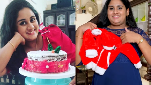 actress dimple Rose and her son paachu first christmas celebration ...