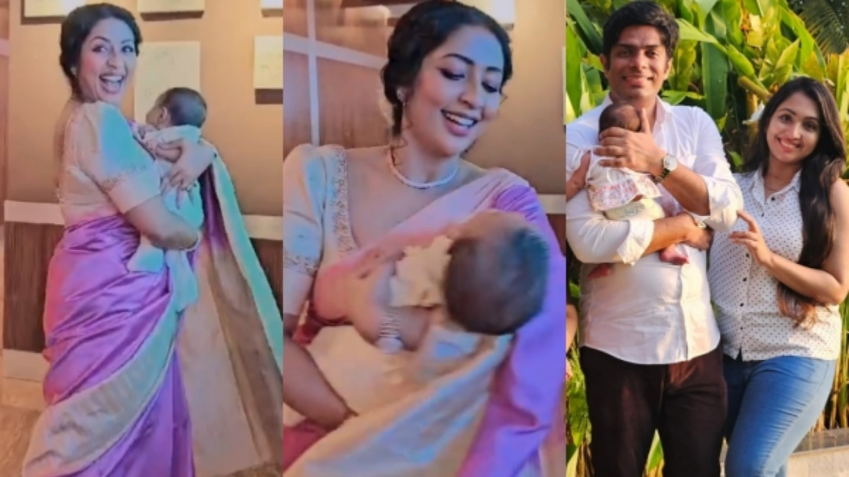 Actress Navya Nair Pampering Uthara Unni Daughter On Dance Show, Video ...