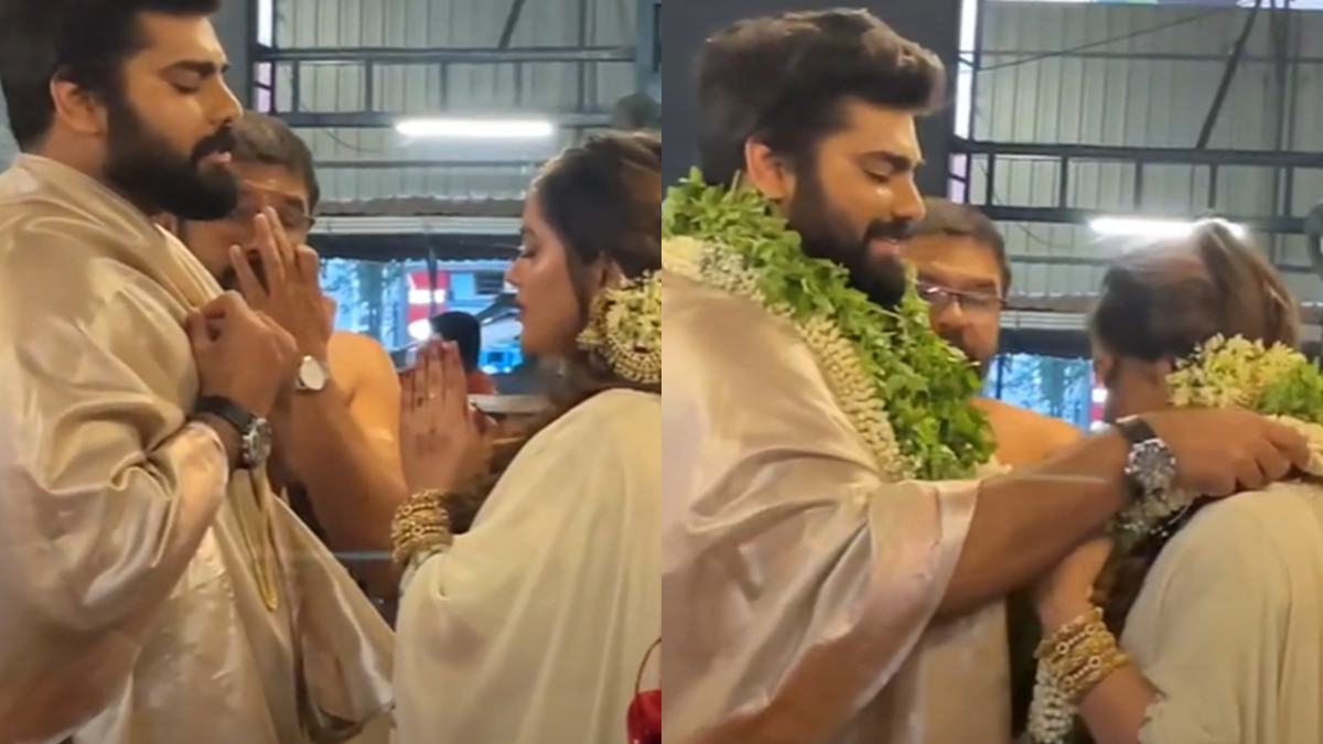 കാത്തിരുന്ന നിമിഷം; ഗുരുവായൂർ അമ്പലത്തിൽ വെച്ച് ആരതിക്ക് താലി ചാർത്തി ...