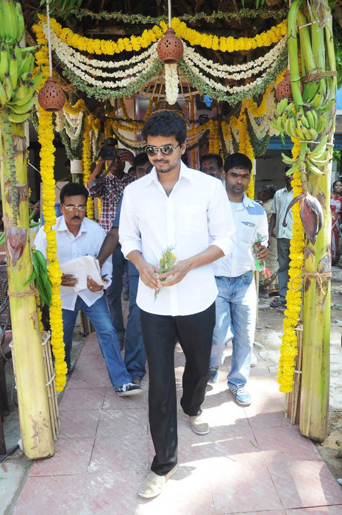 Actor Vijay at Appa Family Restaurant Opening - Filmibeat