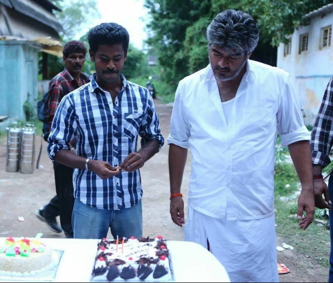 Veeram film shoot spot Assist director birthday celebration - Filmibeat