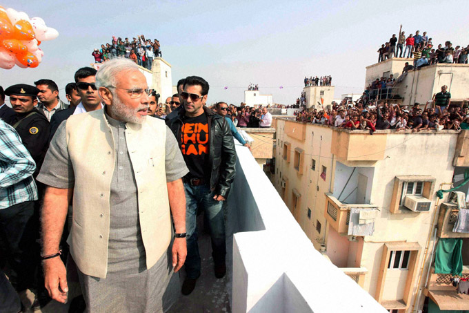 Salman Khan joins Narendra Modi for kite flying festival - Filmibeat