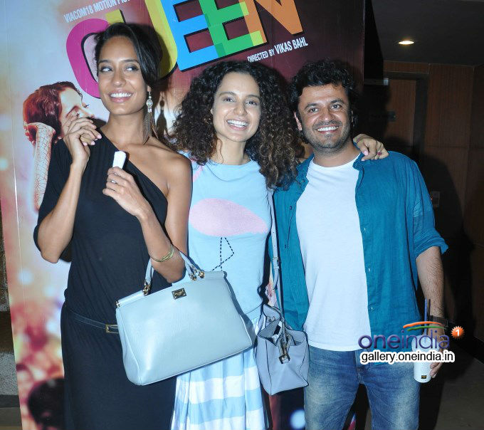 Kangna Ranaut and Lisa Haydon at Queen special screening - Filmibeat