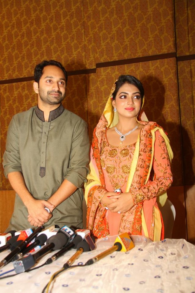 Nazriya Nazim and Fahad Fazil Engagement - Filmibeat