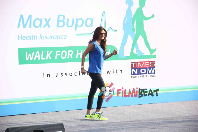 Shilpa Shetty Flag Off Max Bhupa's Walk For Health - Filmibeat