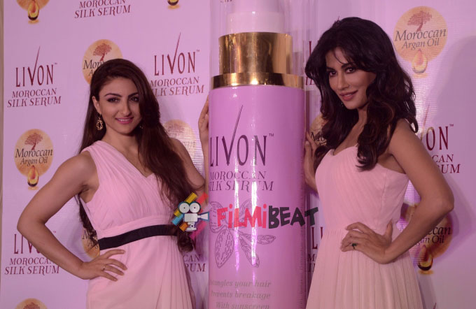 Chitrangada And Soha Launch Livon Moroccan Silk Serum - Filmibeat