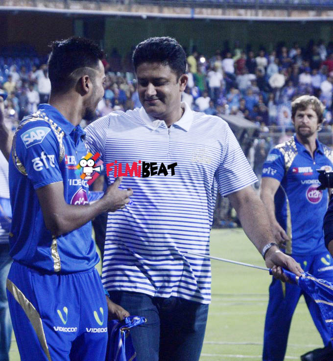 Aishwarya Rai, Geeta Basra & Anu Malik At Mumbai Indians IPL 8 Victory ...