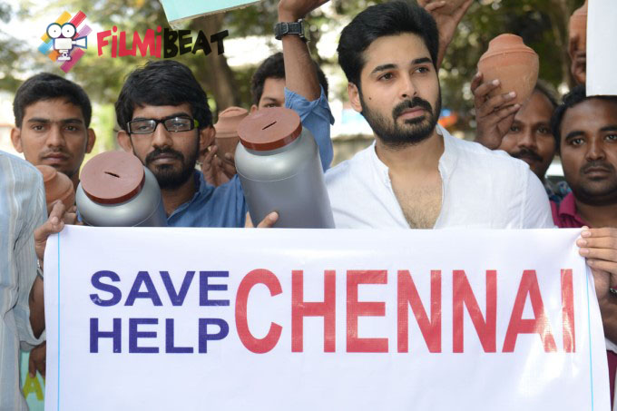 Hero Chetan Cheenu At Save Chennai Rally - Filmibeat
