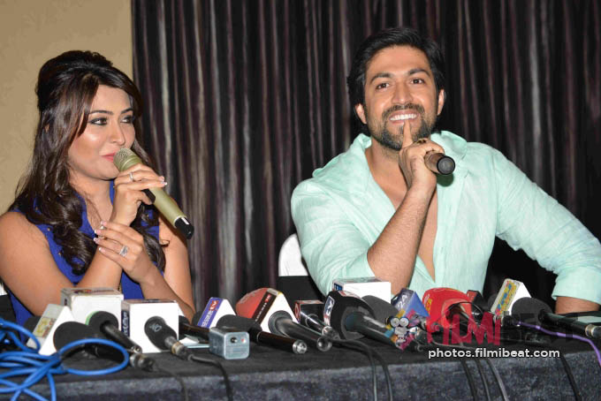 Yash And Radhika Pandit Post Engagement Press Meet - Filmibeat