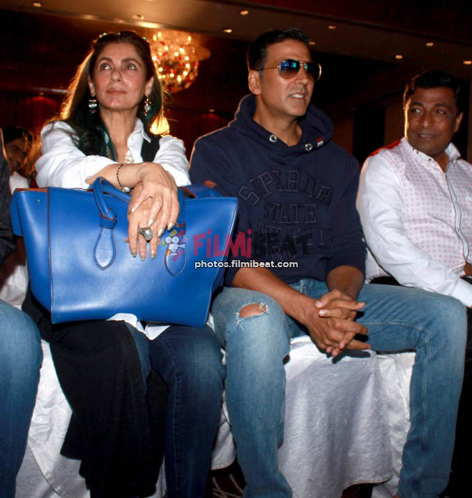 Akshay Kumar And Dimple Kapadia During Music Launch Of Marathi Film ...