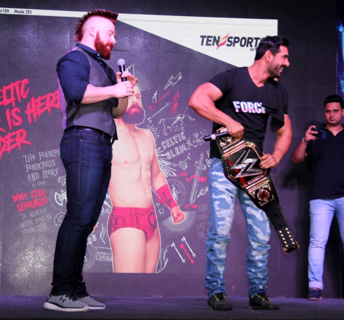 WWE Wrestler Sheamus And John Abraham Promote Film Force 2 - Filmibeat