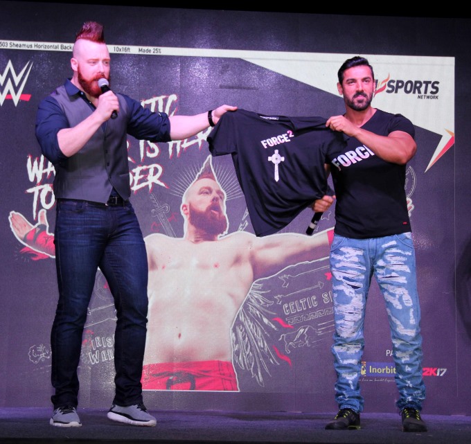 WWE Wrestler Sheamus And John Abraham Promote Film Force 2 - Filmibeat