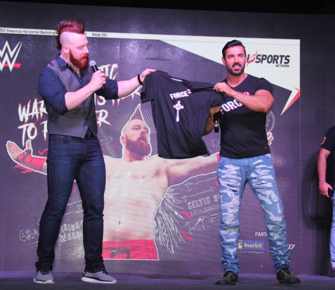 WWE Wrestler Sheamus And John Abraham Promote Film Force 2 - Filmibeat