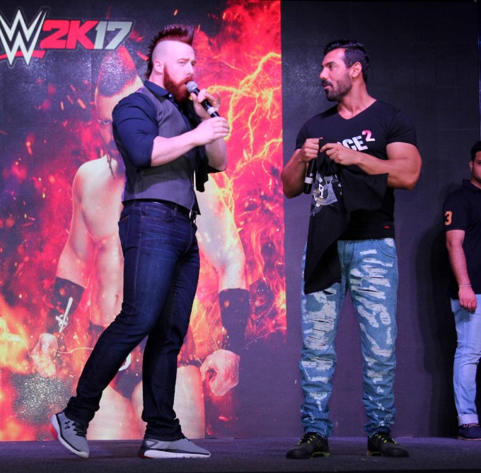 WWE Wrestler Sheamus And John Abraham Promote Film Force 2 - Filmibeat
