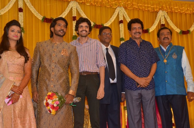 Actor Pandu Son Pintu Wedding Reception - Filmibeat
