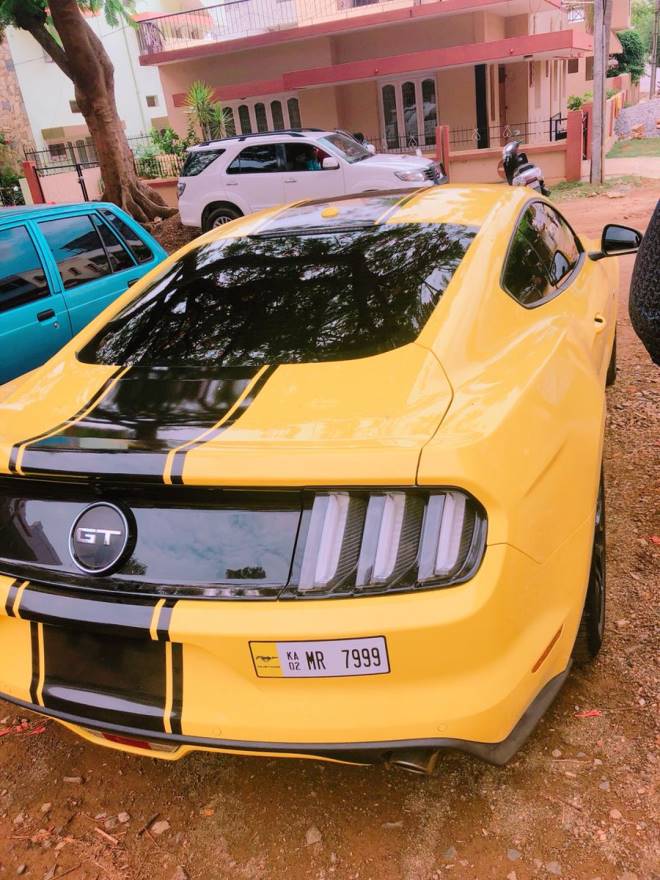 Darshan New Car Ford Mustang Boss 302 - Filmibeat
