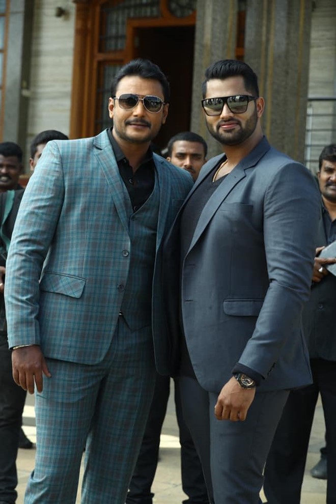 Actor Darshan in Amar movie shooting set Photos - Filmibeat