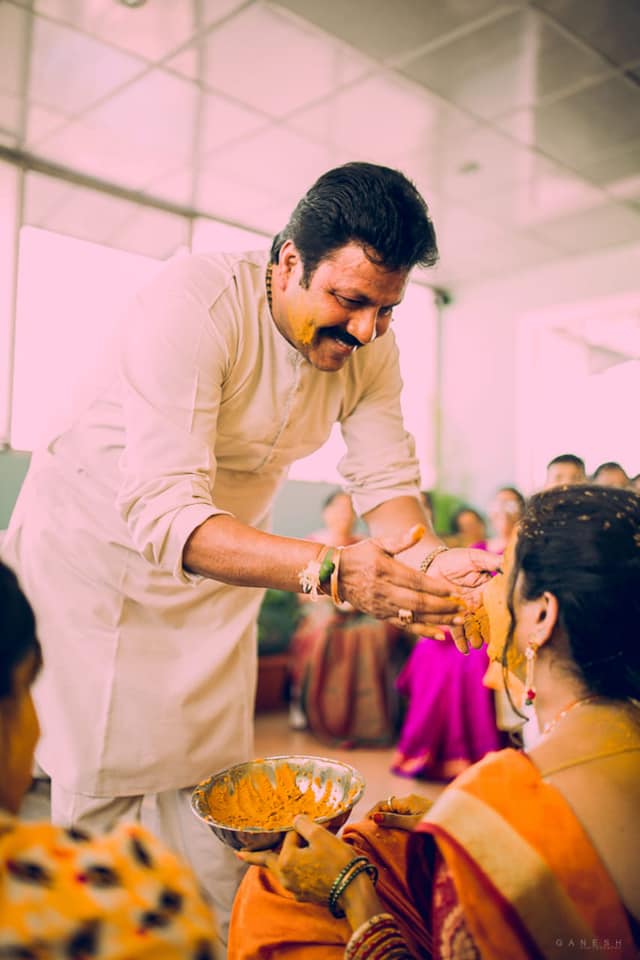 B C Patil Daughter Srushti Patil & Sanjay Marriage Photos - Filmibeat