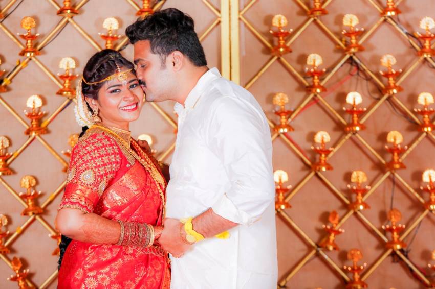 Producer M. Saravanan Entered Wedlock With Sravya Keerthana Photos ...