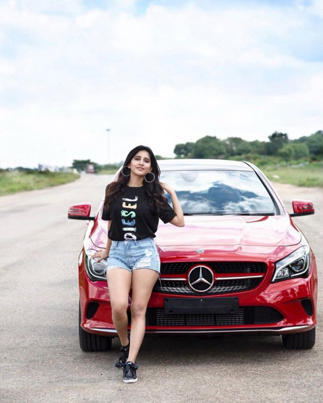 Nabha Natesh Brings Home BMW Car - Filmibeat