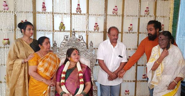Meghana Raj Srimantha Function At her Residence Photos - Filmibeat