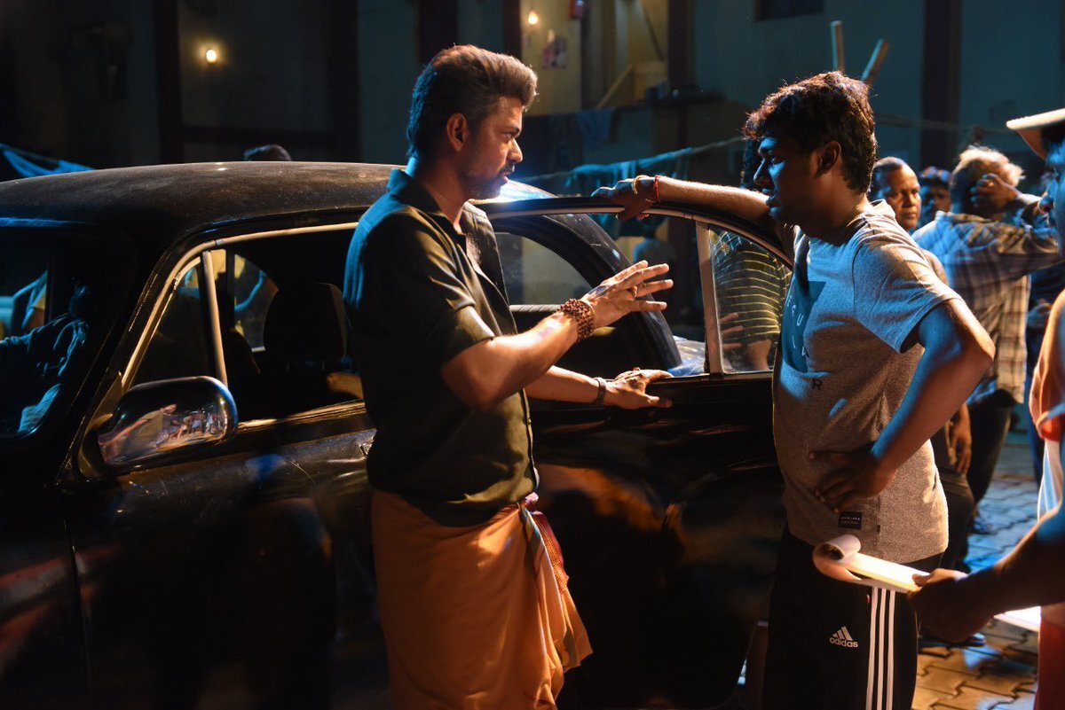 These BTS Pictures Of Vijay, Nayanthara And Atlee From Bigil Sets ...