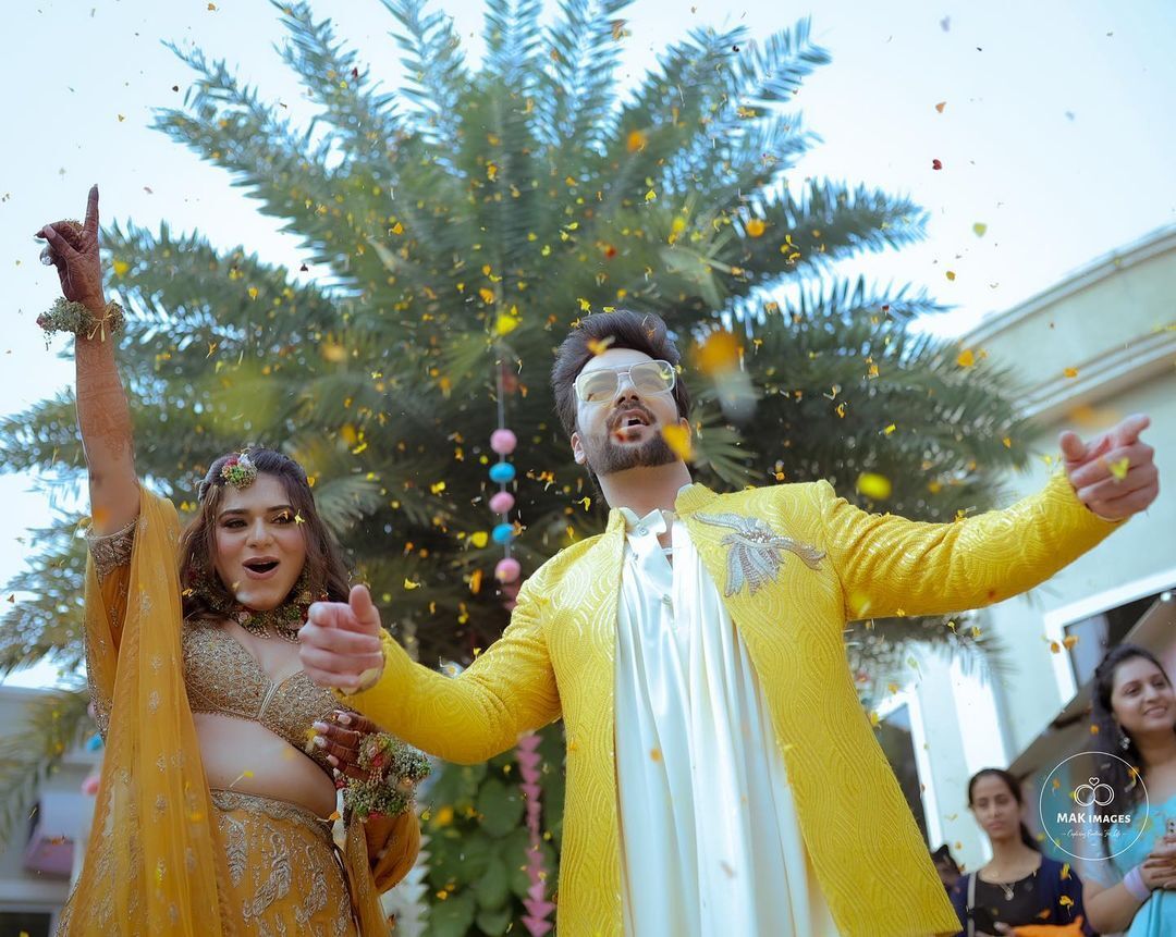 Sanjay Gagnani & Poonam Preet Dazzle At Their Haldi, Mehndi & Sangeet Functions - Filmibeat