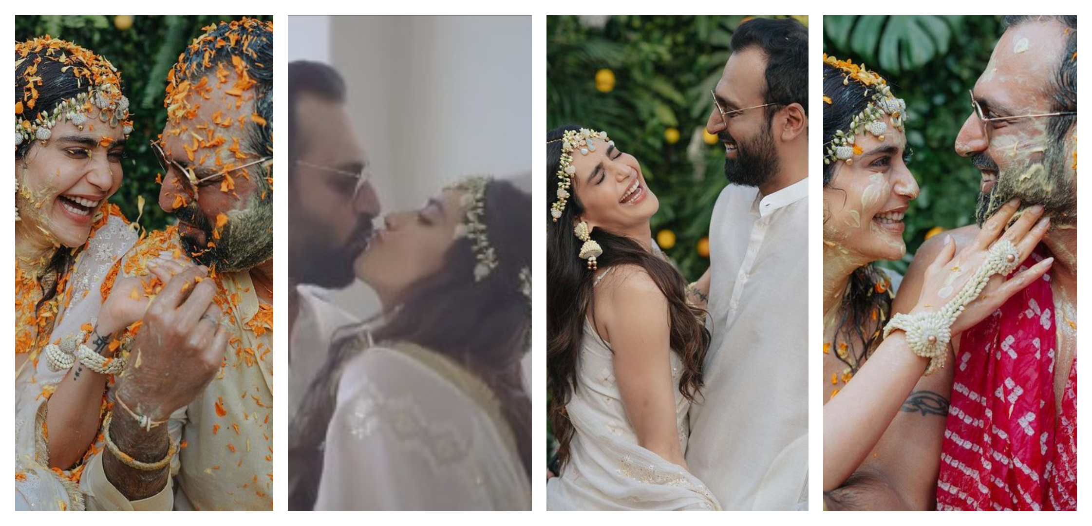 Karishma Tanna & Varun Bangera Twin In White At Haldi Ceremony; The ...