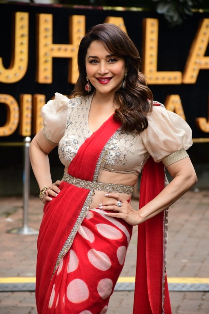 Nora Fatehi, Madhuri Dixit, Karan Johar and others snapped on the sets of Jhalak Dikhhla Jaa ...