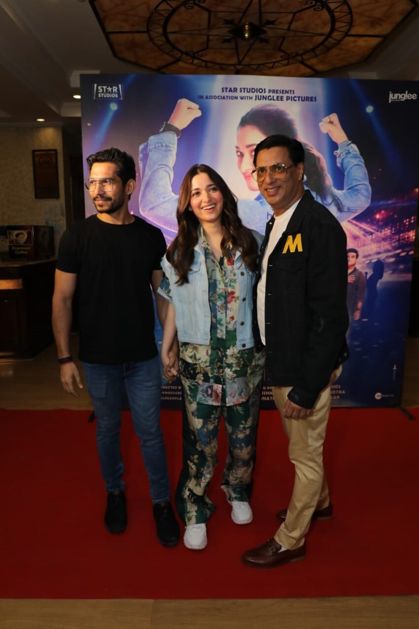 Tamannaah and Madhur Bhandarkar promotes Babli Bouncer in New Delhi ...