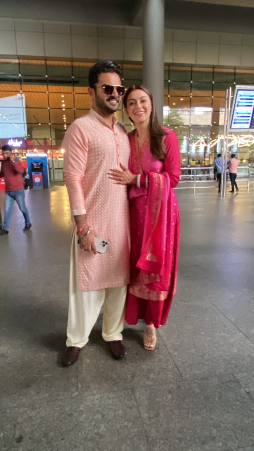 Hansika Motwani With Her Husband Sohael Kathuriya Hand In Hand Spotted ...