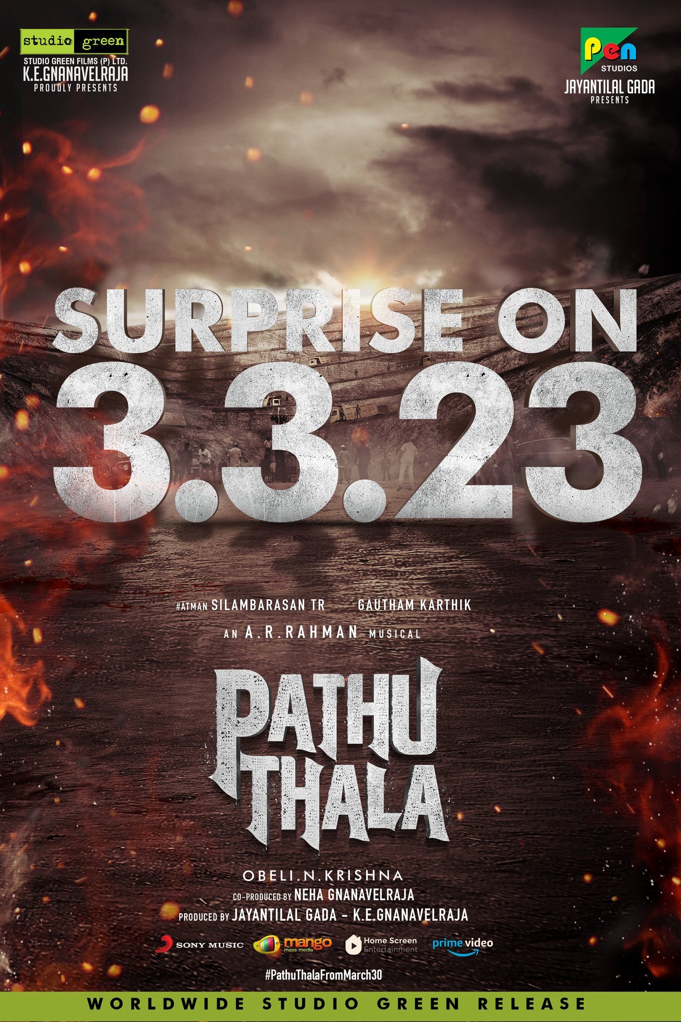 Pathu Thala Movie Poster & Photos | Pathu Thala Movie Location Pics ...