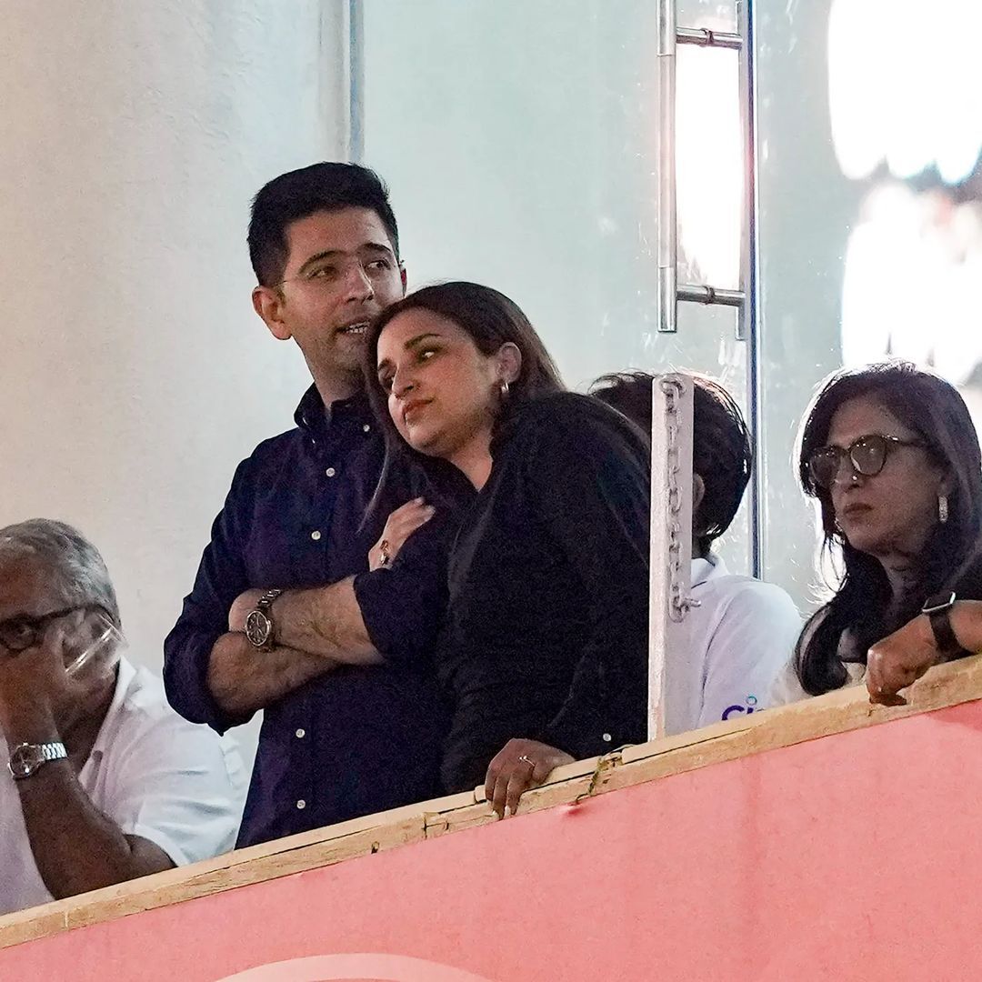 Parineeti Chopra and Raghav Chadha spotted at Delhi Airport ahead of their Engagement, couple ...