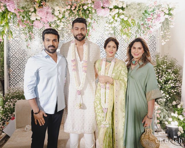 The Mega Family Members at Varun Tej and Lavanya Tripathi’s intimate ...