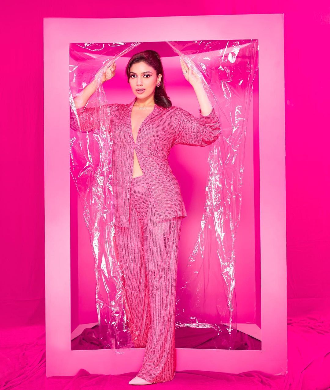 Bhumi Pednekar Unleashes Her Barbie Persona in a Pink Sparkling Co-ord ...