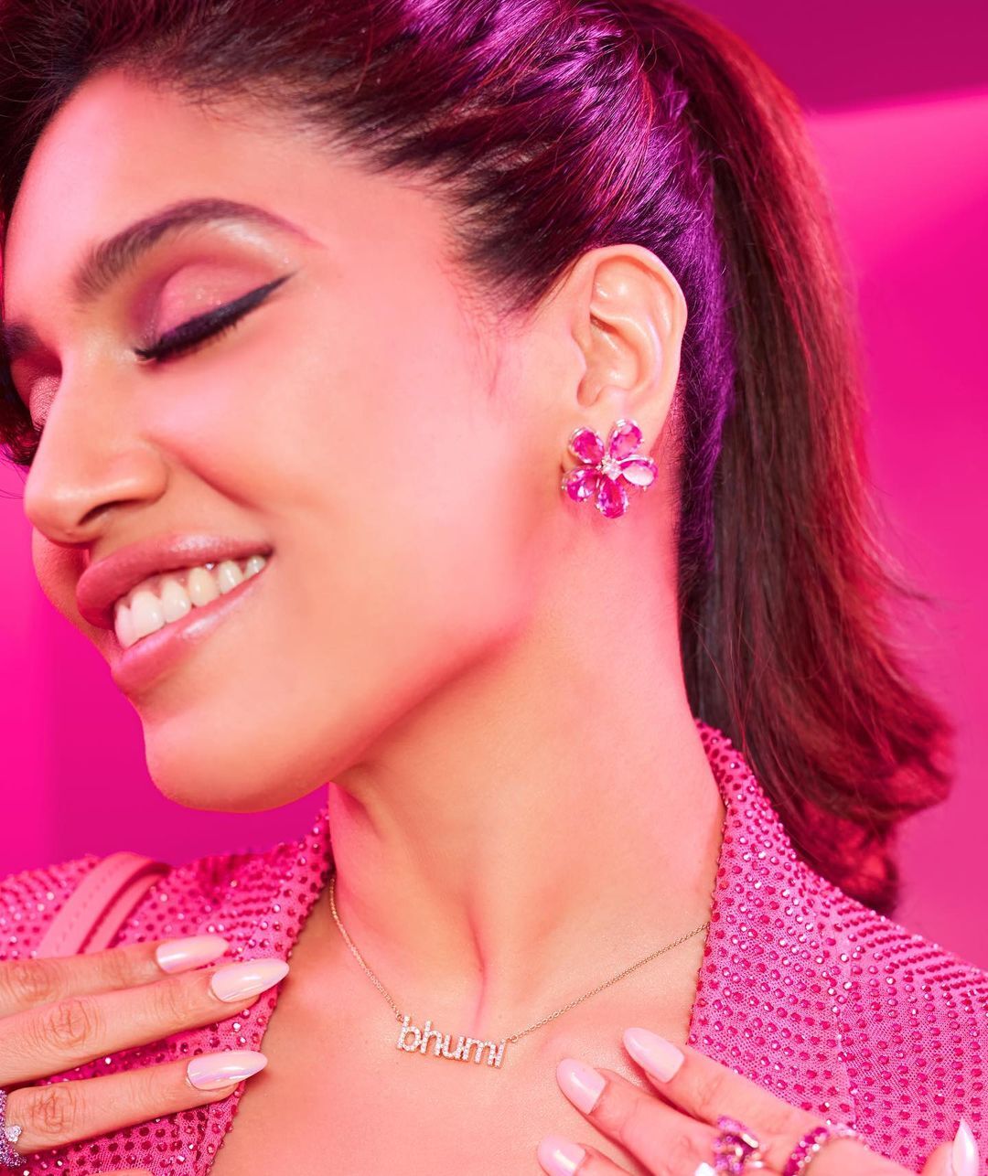Bhumi Pednekar Unleashes Her Barbie Persona in a Pink Sparkling Co-ord ...