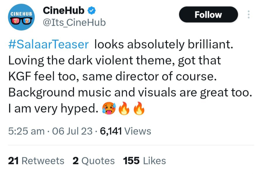 Salaar Teaser Release: Salaar Teaser Strikes Gold on Twitter, Prabhas ...